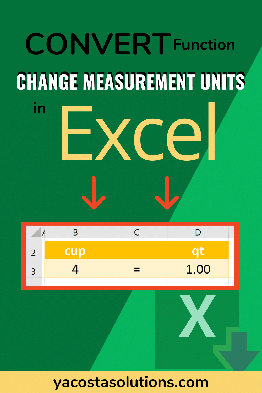 Convert Function How To Do Unit Conversions In Excel Video Tutorial