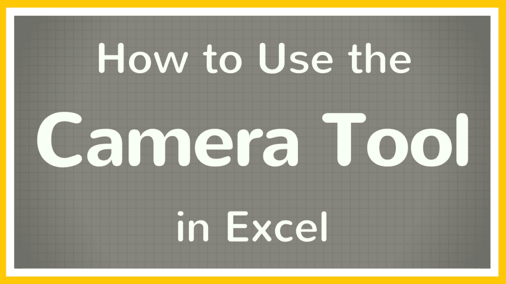 Create a Linked Picture in Excel - Excel's Live Cam!
