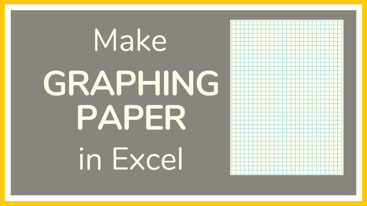 How To Make Graph Paper In Excel Video Tutorial 