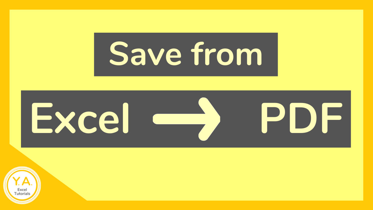 How To Save An Excel File As PDF Video Tutorial 