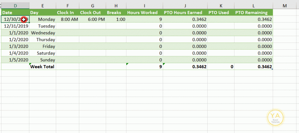 Employee Time Tracking In Excel Video Tutorial 