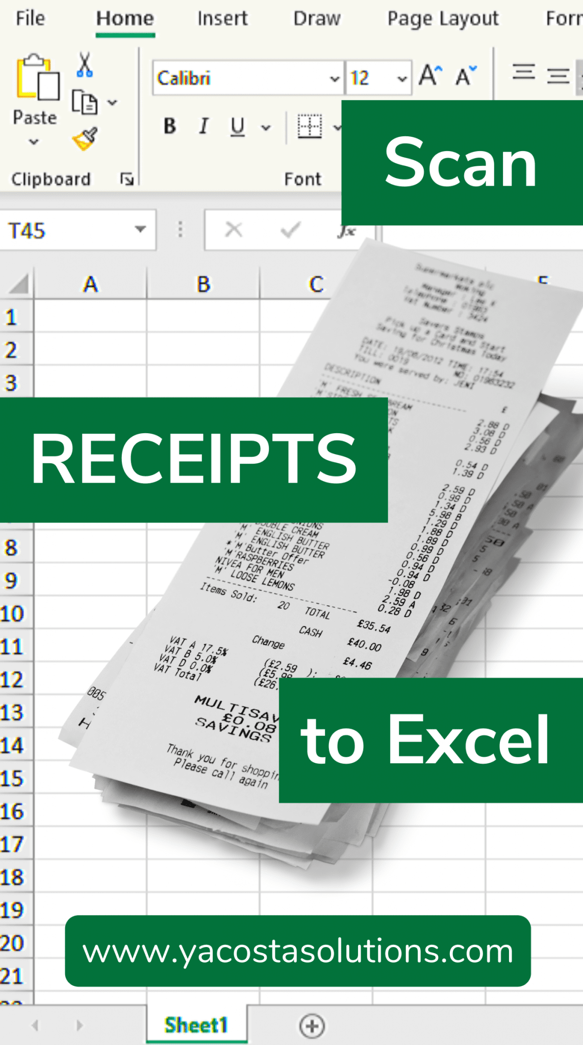 Import Receipts to Excel (+ other documents too!)