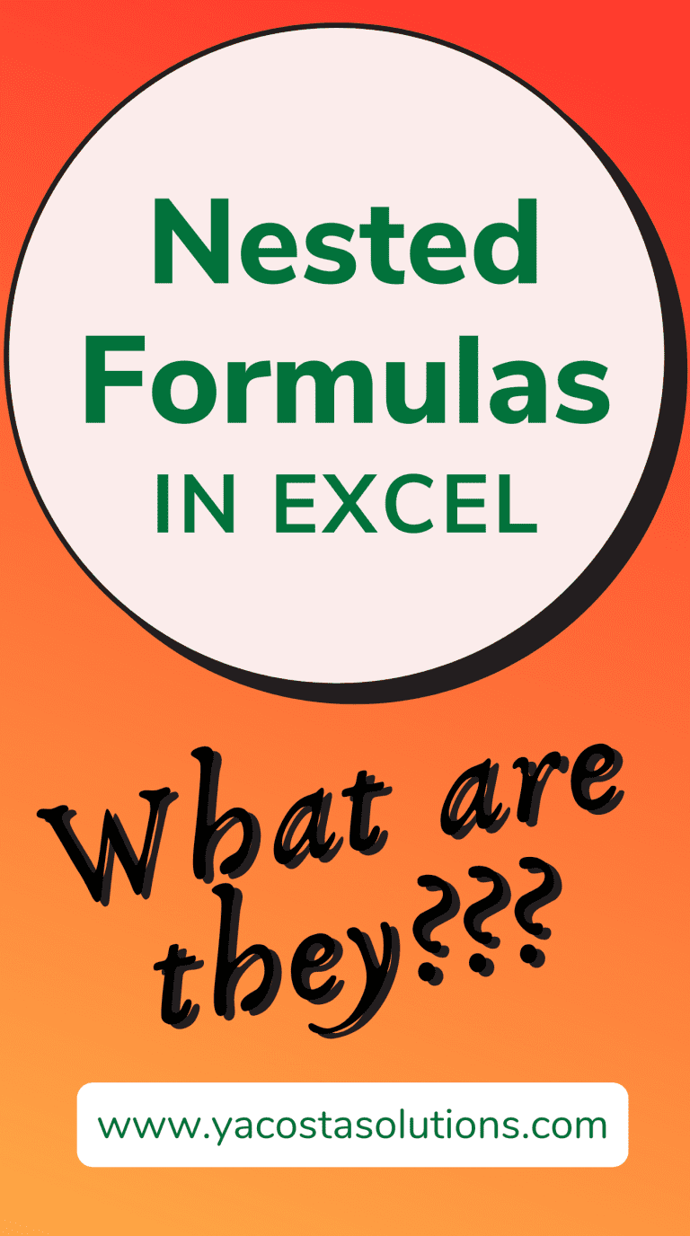 What is a Nested Formula in Excel??? (+ video tutorial)