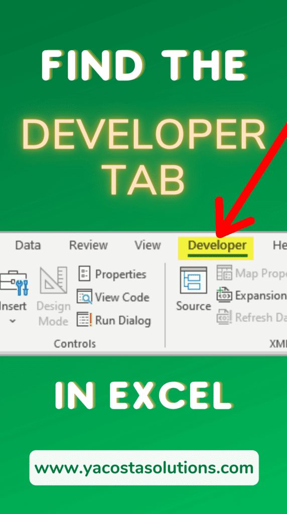 Where is the Developer Tab in Excel??? (with pictures)