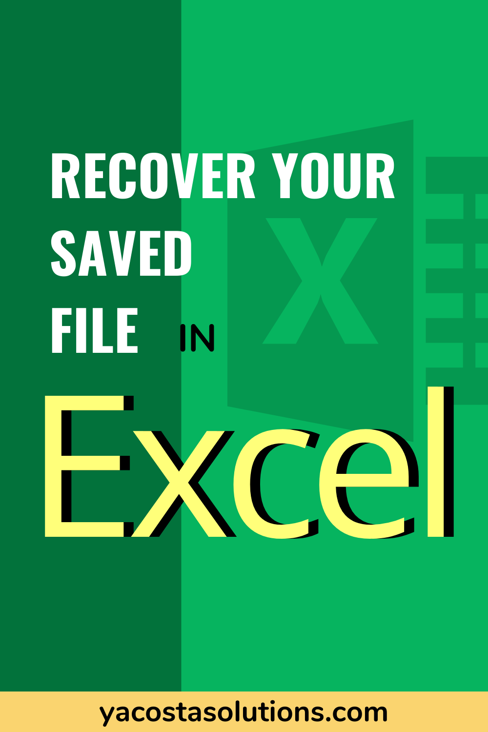 Recover A Prior Version Of An Excel File