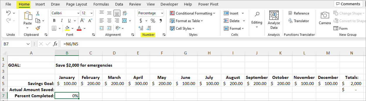 How to Make a Simple Goal Tracker in Excel (+ video tutorial)